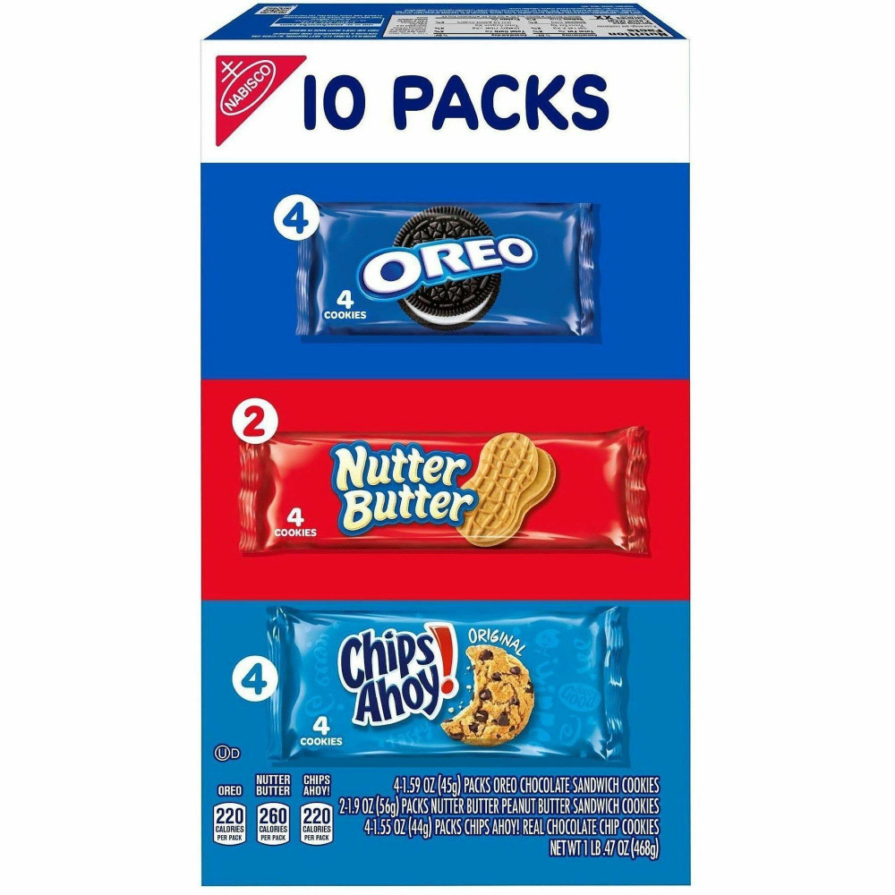 Mondelez Cookie Packs - Assorted - 1 Box - SPR-MDZ07836